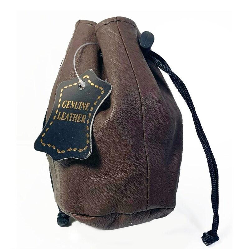 Leather Drawstring Pouch - Etsy