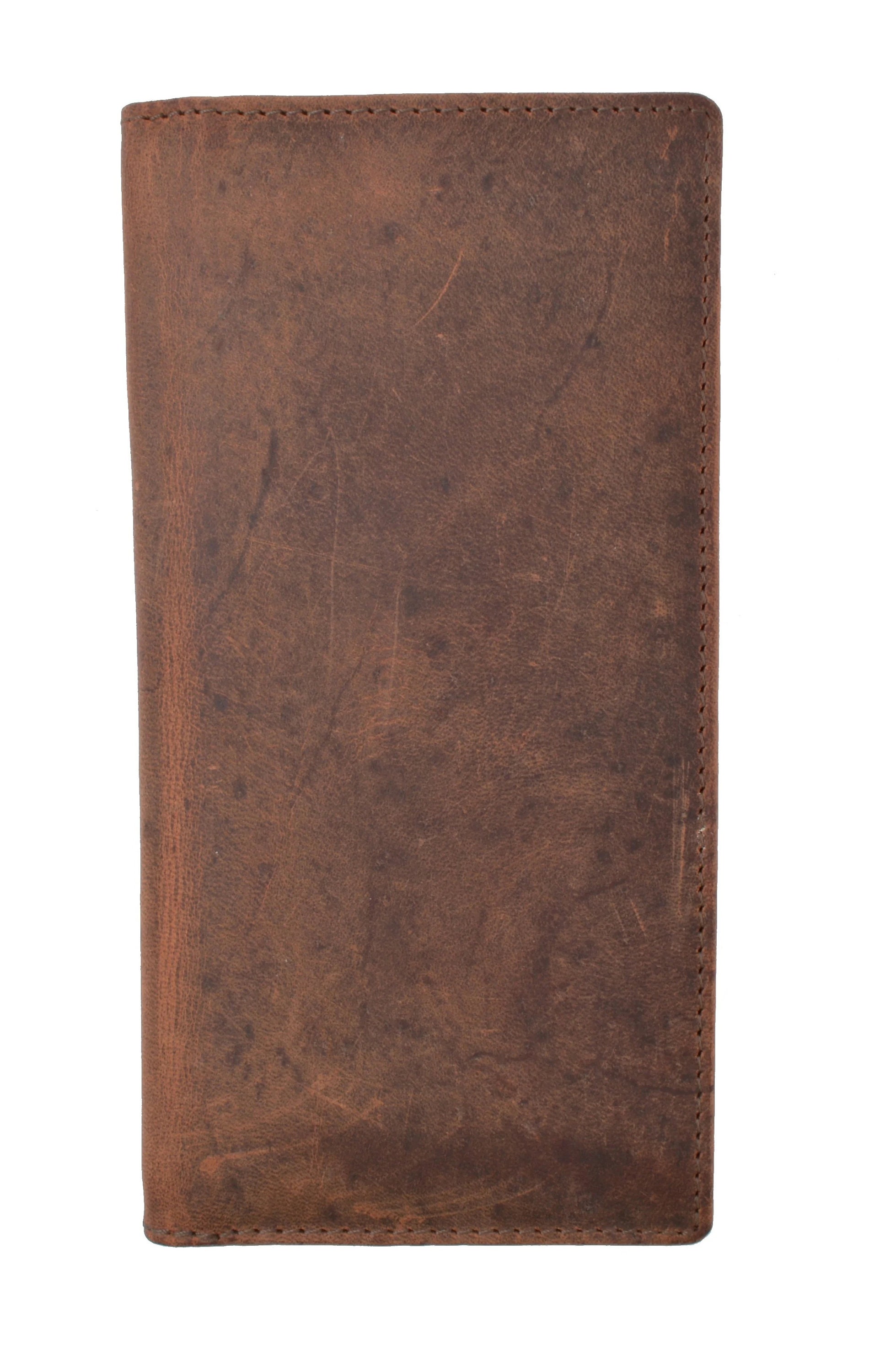 Hunter Brown Vintage Leather Standard Checkbook Credit Card Organizer ...