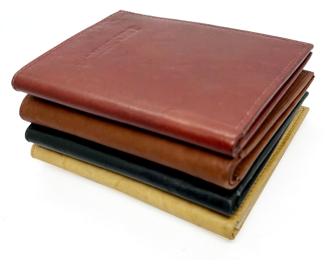 Black Handcrafted Leather Passport Cover Travel Wallet Card Document ...