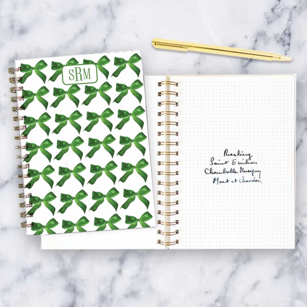 Bow Spiral Notebook - Etsy