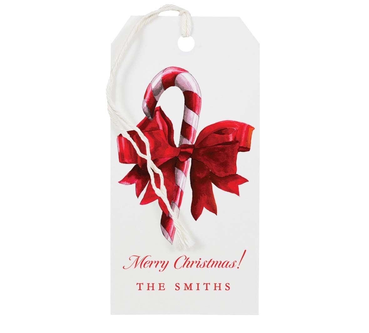 Personalized Christmas Gift Tags: Red Candy Cane Gift Tag {holiday Gift ...
