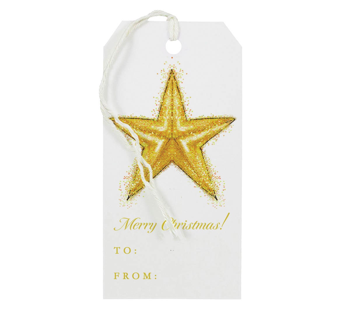 Glistening Star Gift Tag: Gold {holiday Gift Tags, Star Gift Tag ...