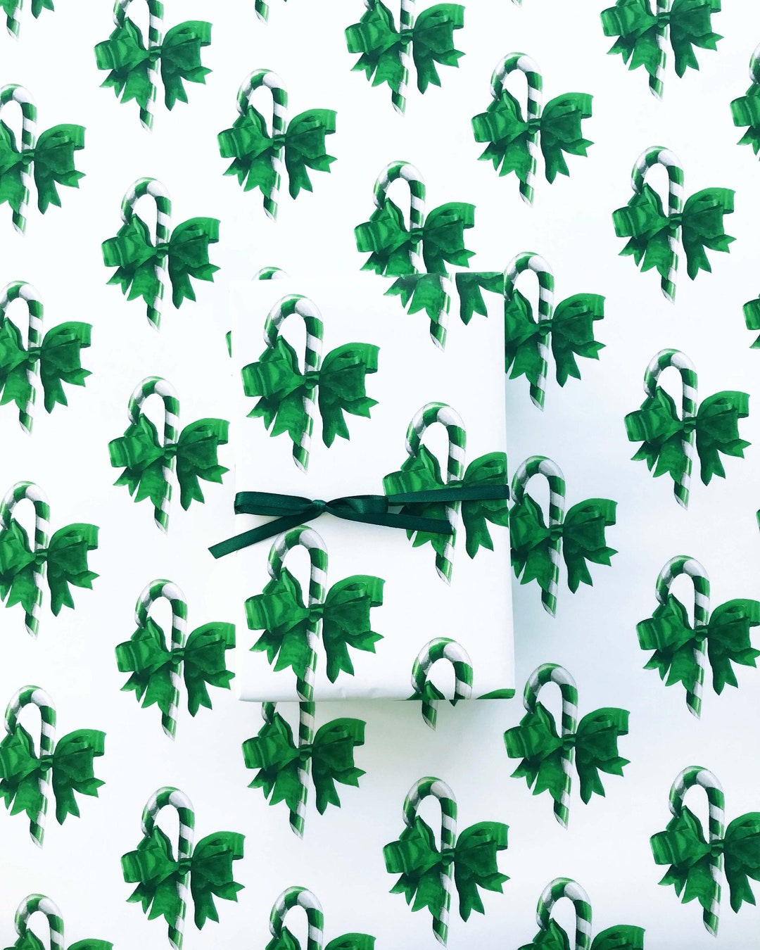 Wrapping Paper: Green Candy Canes {green Candy Cane, Christmas, Holiday ...