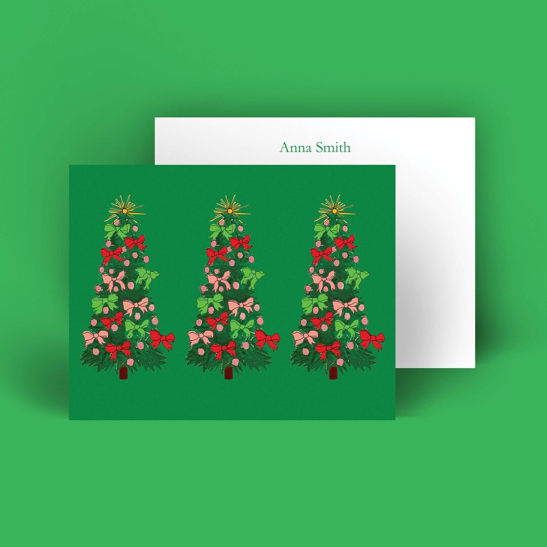 Christmas Tree Stationery: Green - Etsy