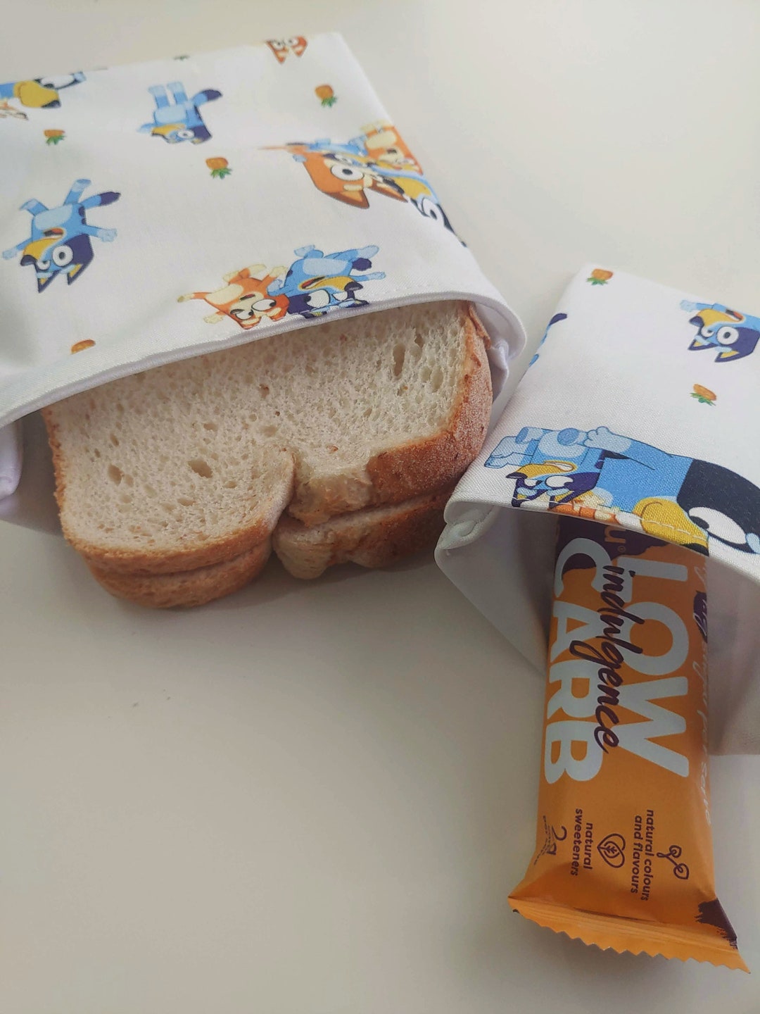 Bluey Sandwich & Snack Bags Washable Waterproof Snack - Etsy UK
