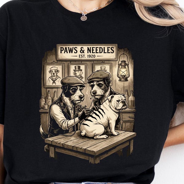 Dog Tattoo Cat Shirt - Etsy UK