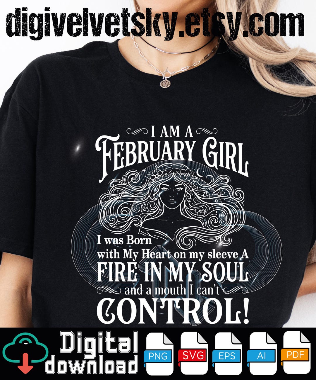 I Am A February Girl I Was Born With My Heart PNG: February Birthday ...