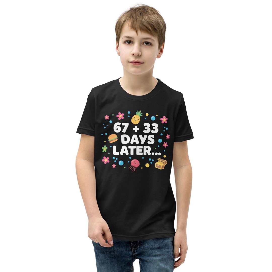 One Hundred 67 33 Days Later Funny 100th Day of School Meme T-shirt ...