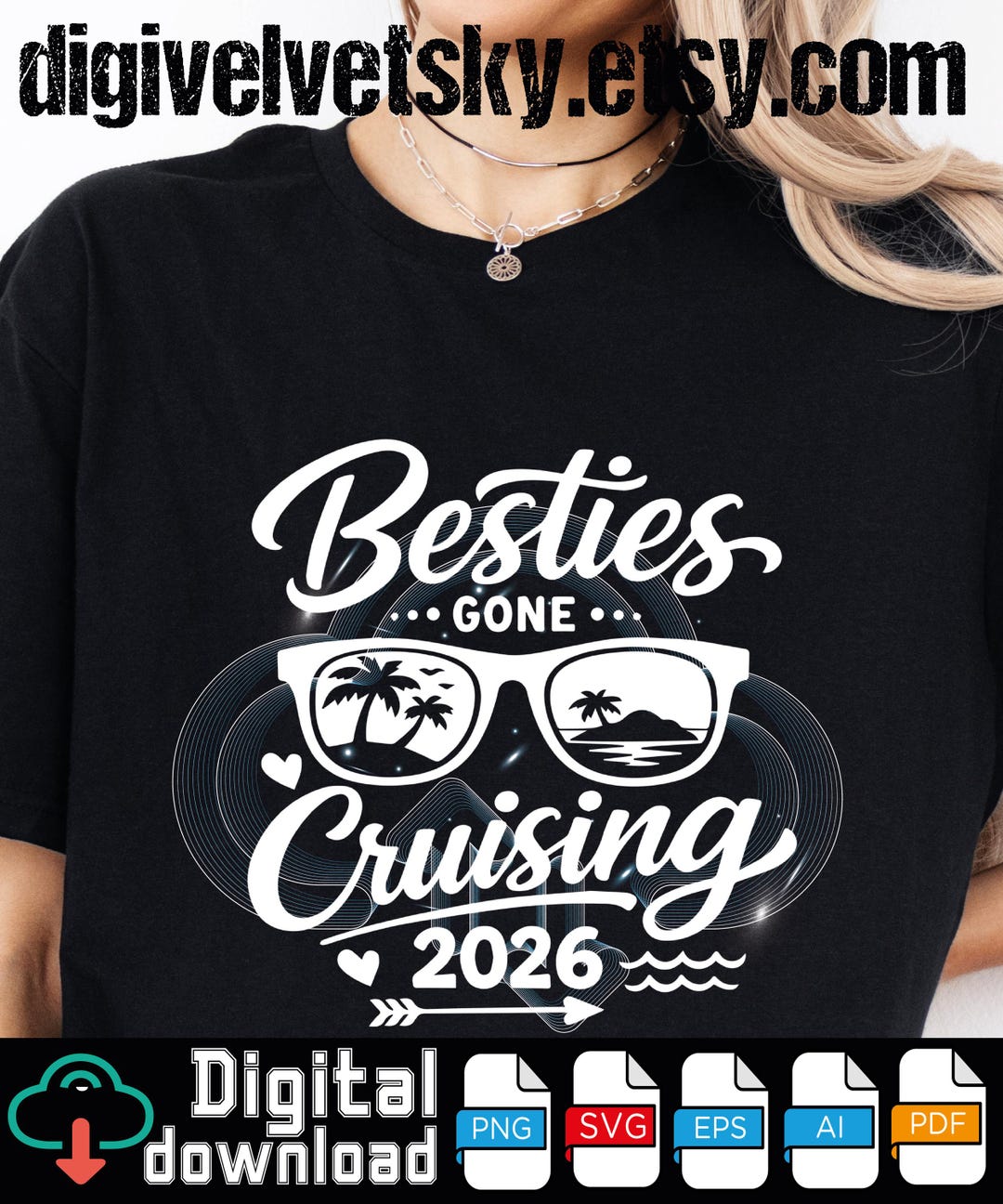 Besties Gone Cruising 2026 PNG: Friends Cruise Vacation Girls Trip Png ...