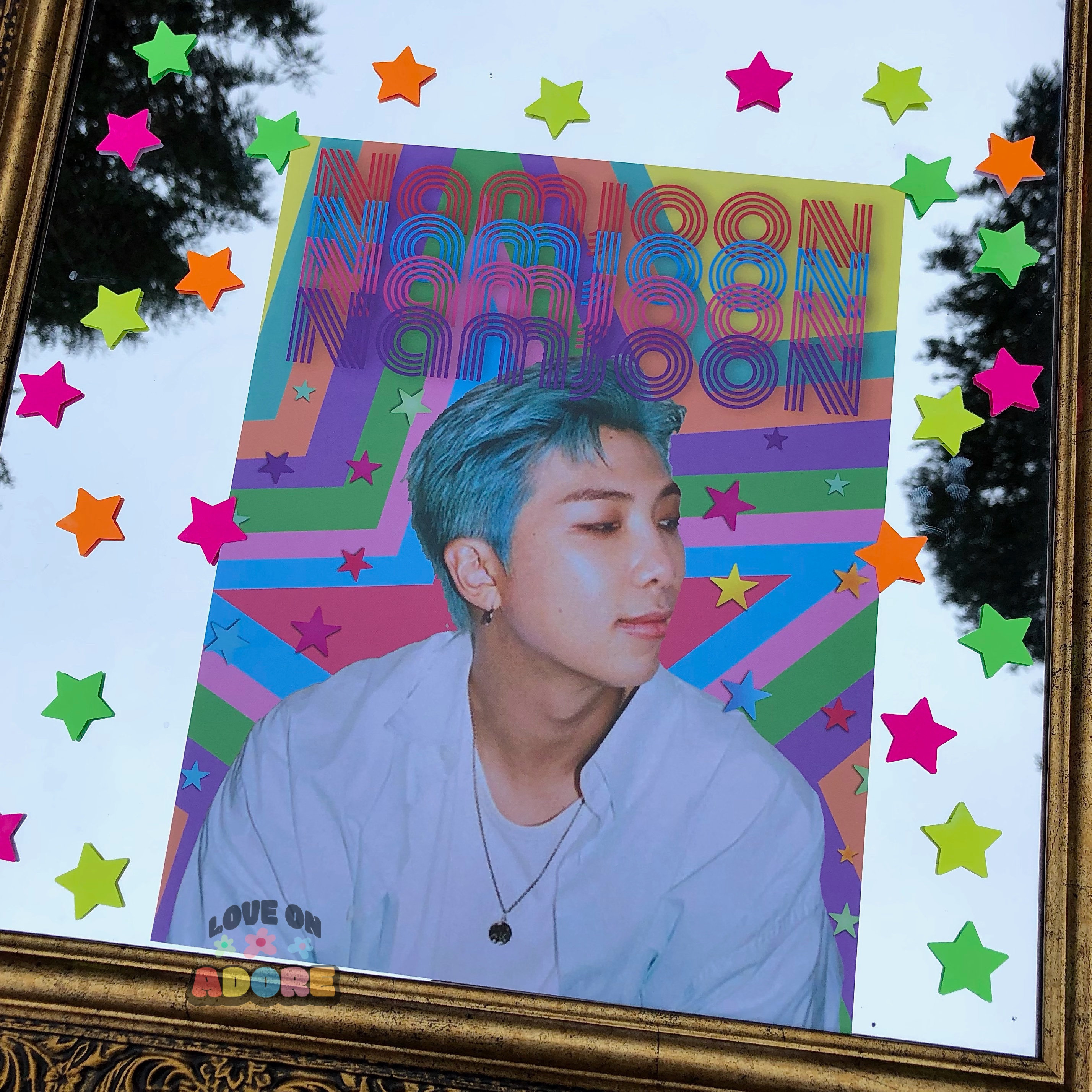 Namjoon RM BTS retro colorful dynamite poster print | Etsy