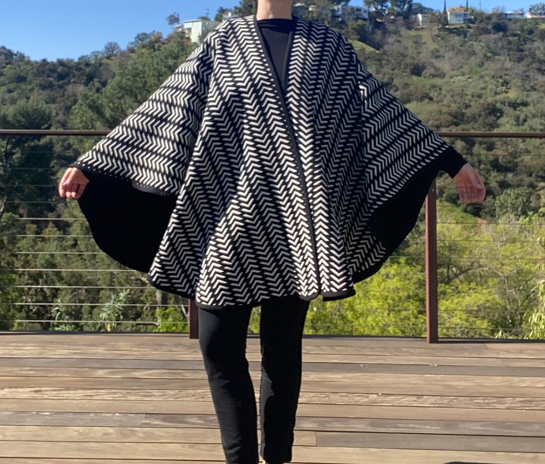 Retro Chevron Quilted Cape Shrug O/S - Etsy