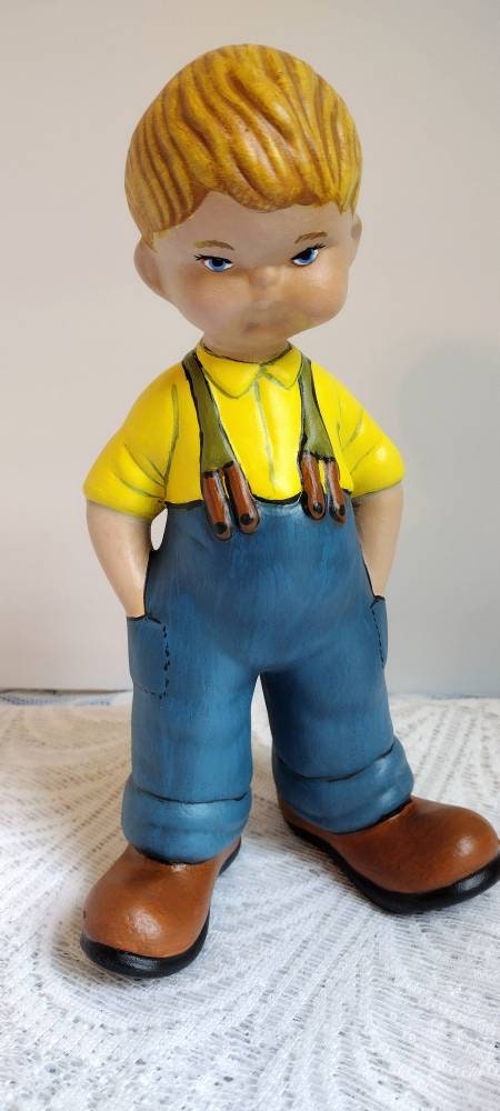 Country Children Ceramic Figurines, Siblings - Etsy