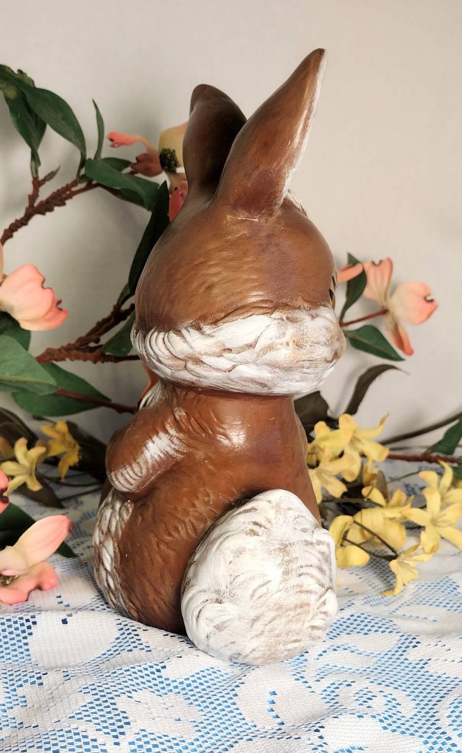 Happy Brown Bunny Rabbit, Ceramic Figurine - Etsy