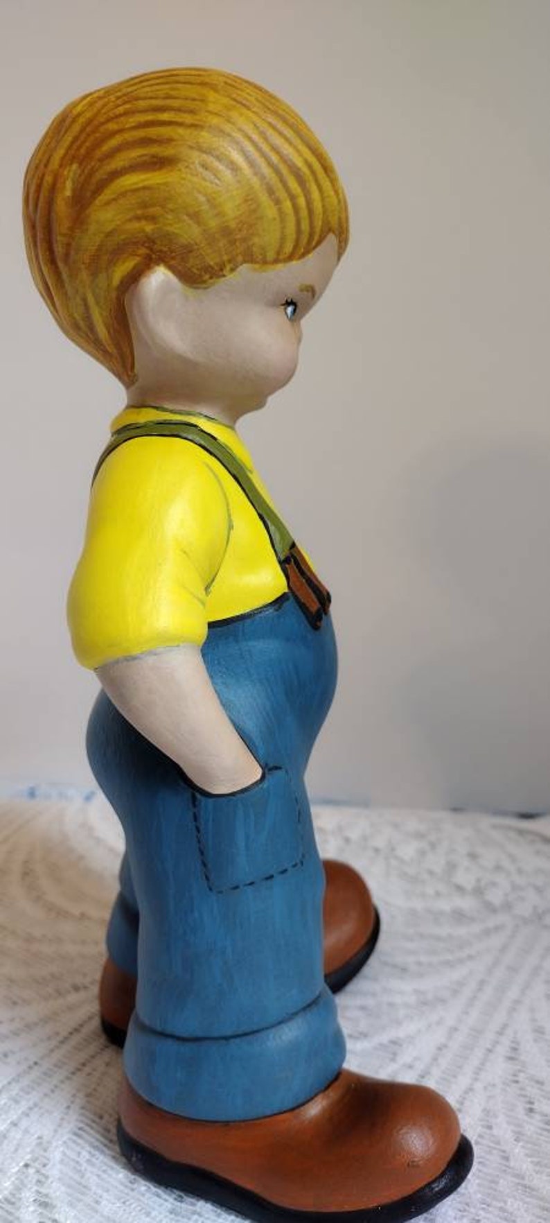Country Children Ceramic Figurines, Siblings - Etsy