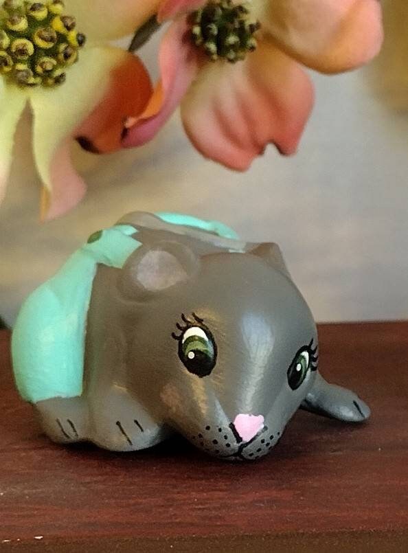 Mouse Trio Miniature, Ceramic Three Mice Set, Spring Garden - Etsy