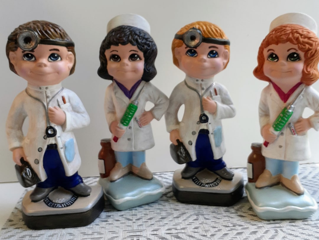 Doctor and Nurse, Ceramic Smiley Figurines Gifts, Office Decor - Etsy
