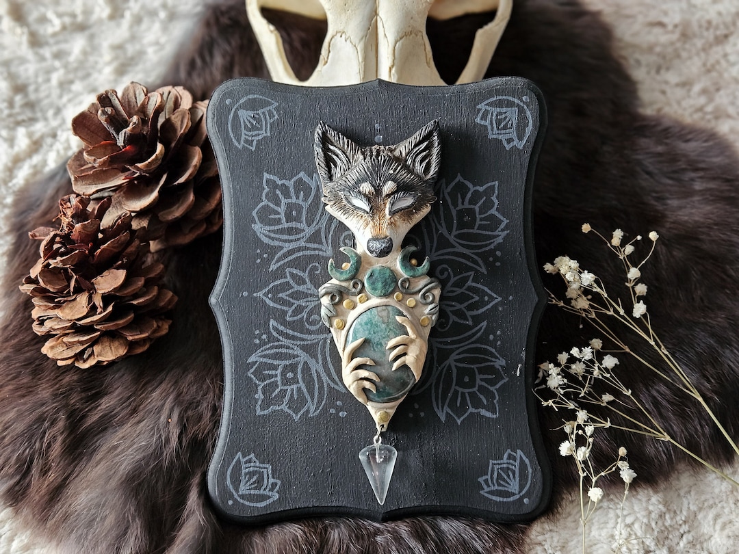 Wolf Wall Art Occult Lovers Wall Decor Wolf Themed Art Witchy Wolf Wall ...