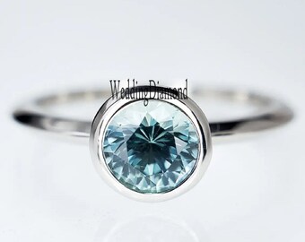 Cyan Engagement Ring - Etsy