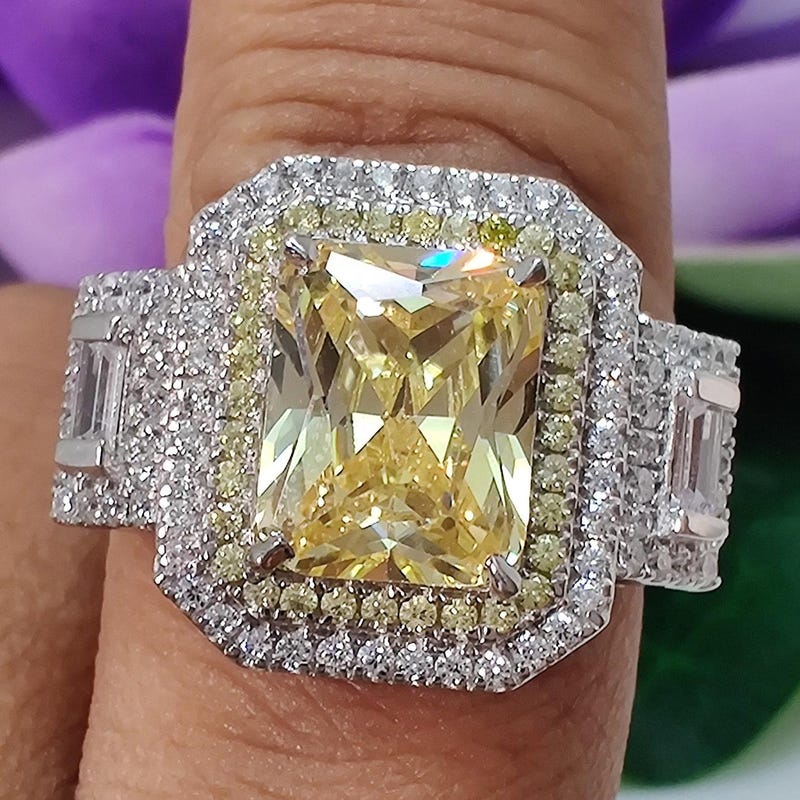 Canary Diamond Ring - Etsy