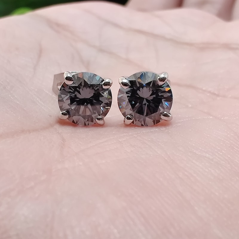 Grey Studs - Etsy