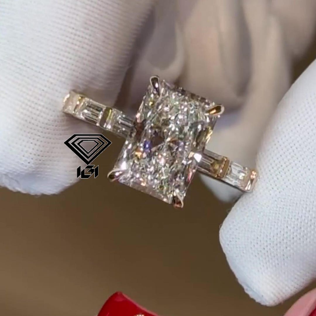 2.5 CT strahlende Form Labor gewachsener Diamant Verlobungsring ...