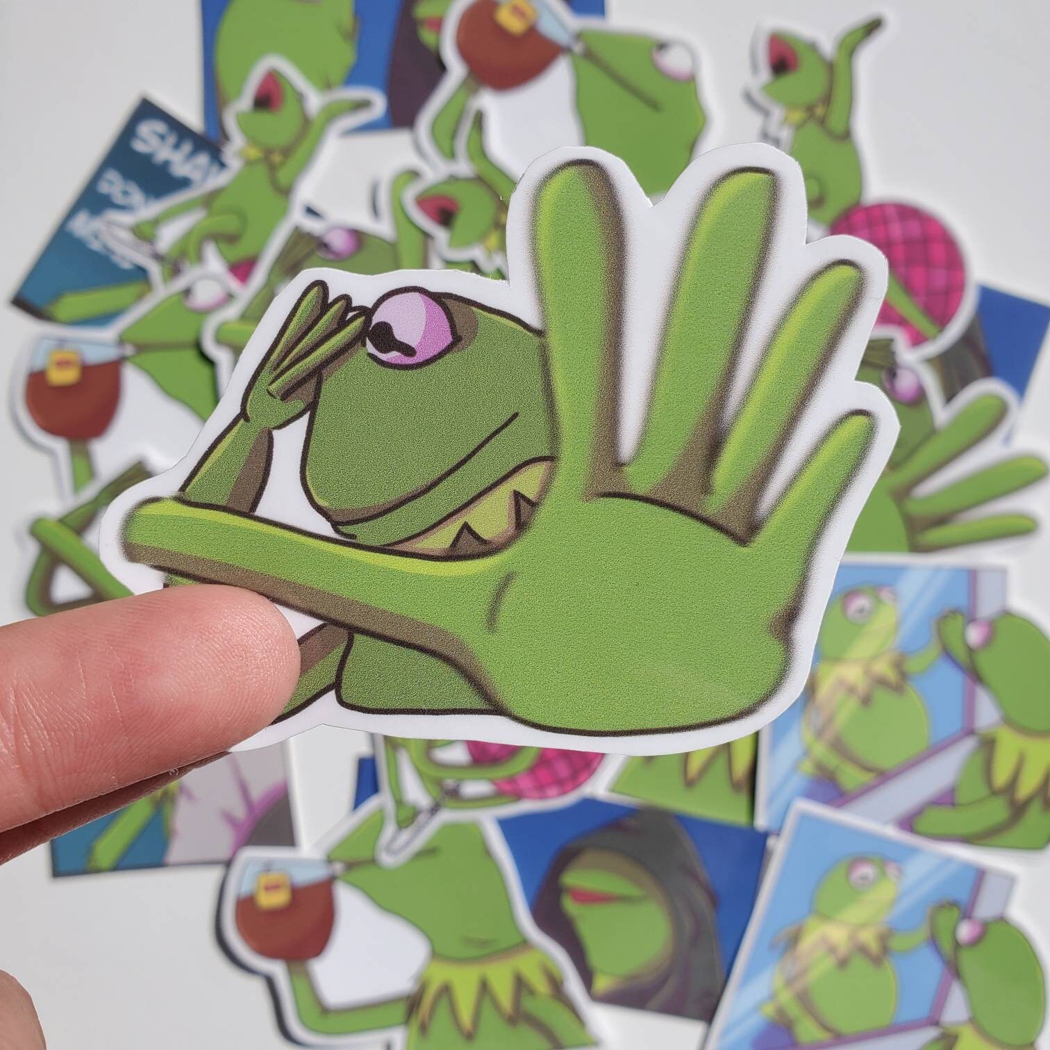 Cursed Kermit Meme Stickers - Etsy Australia