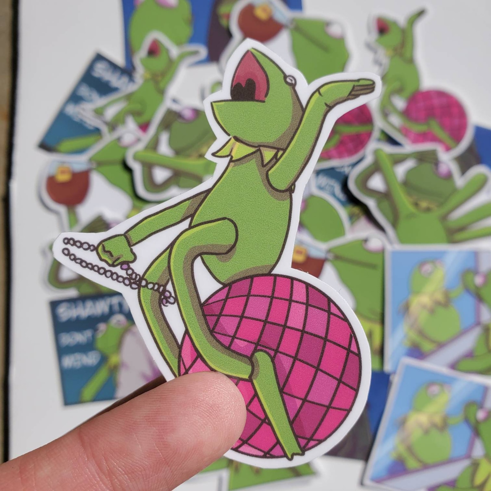Cursed Kermit Meme Stickers | Etsy