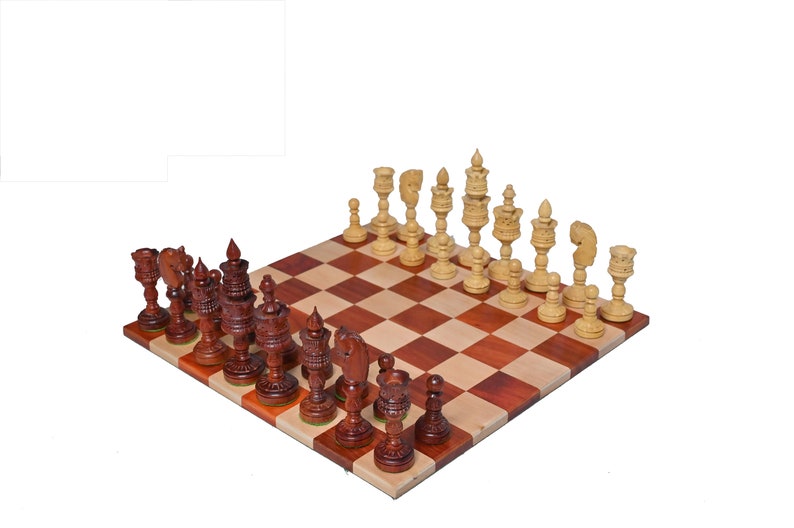 Lotus Series - Unique Hand Carved Chess Set & Artistic Chess Pieces ...
