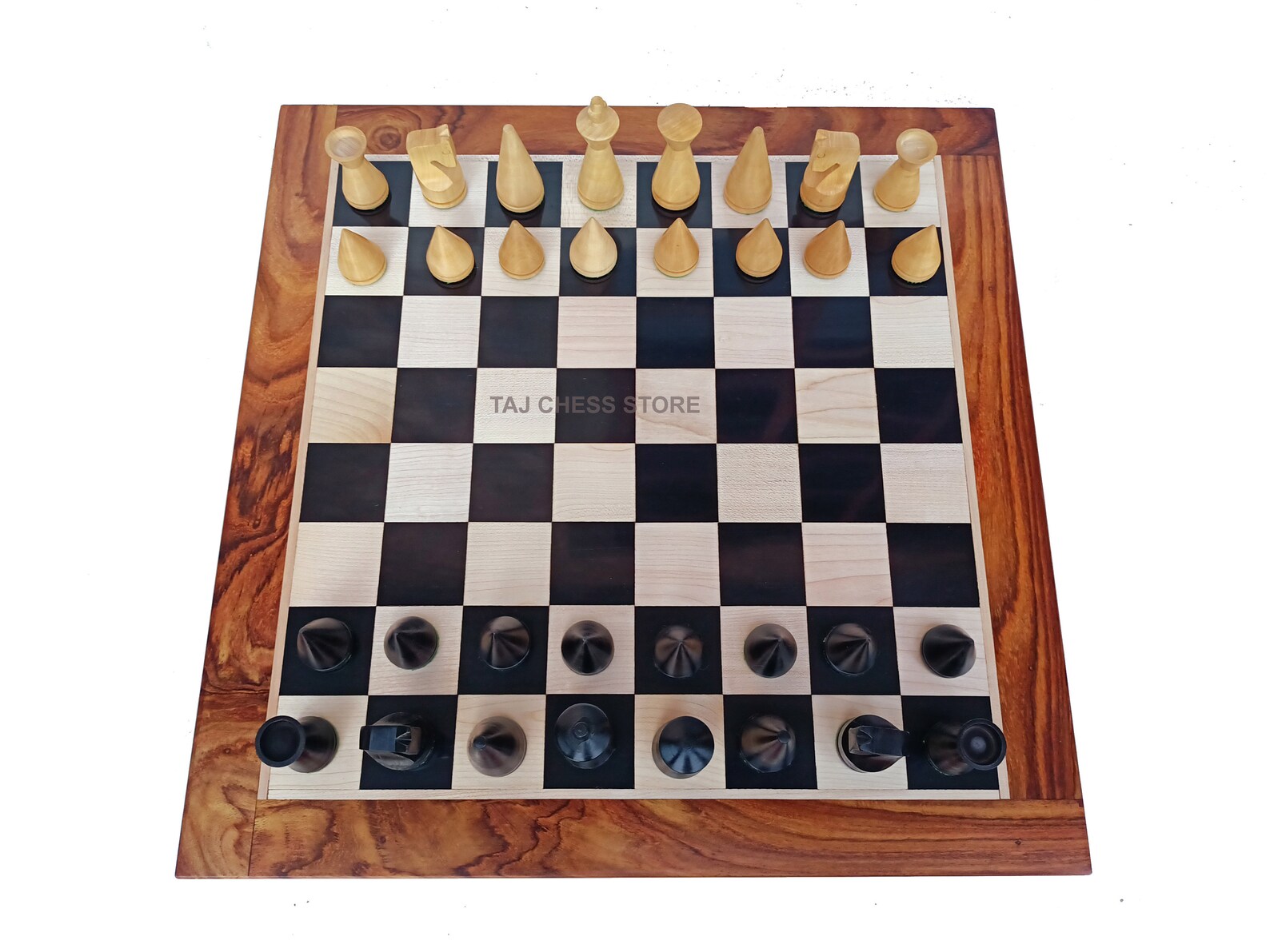 Ebony Wood Chess Set Board Solid Ebony Wood Square With | Etsy