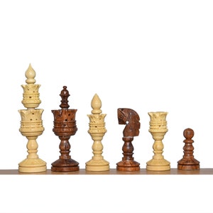 Lotus Series Chess Pieces - Unique Hand Carved Chessmen & Artistic Only ...