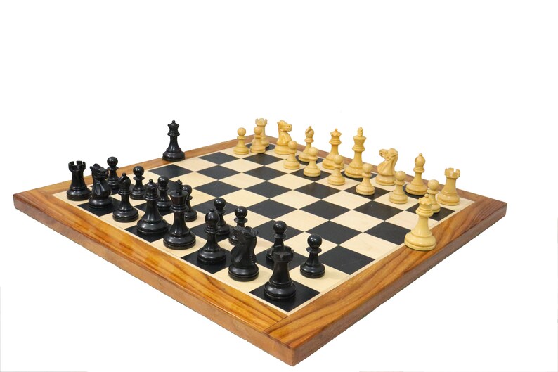Wooden Chess Set 3 Stallion Knight Chessmen and - Etsy