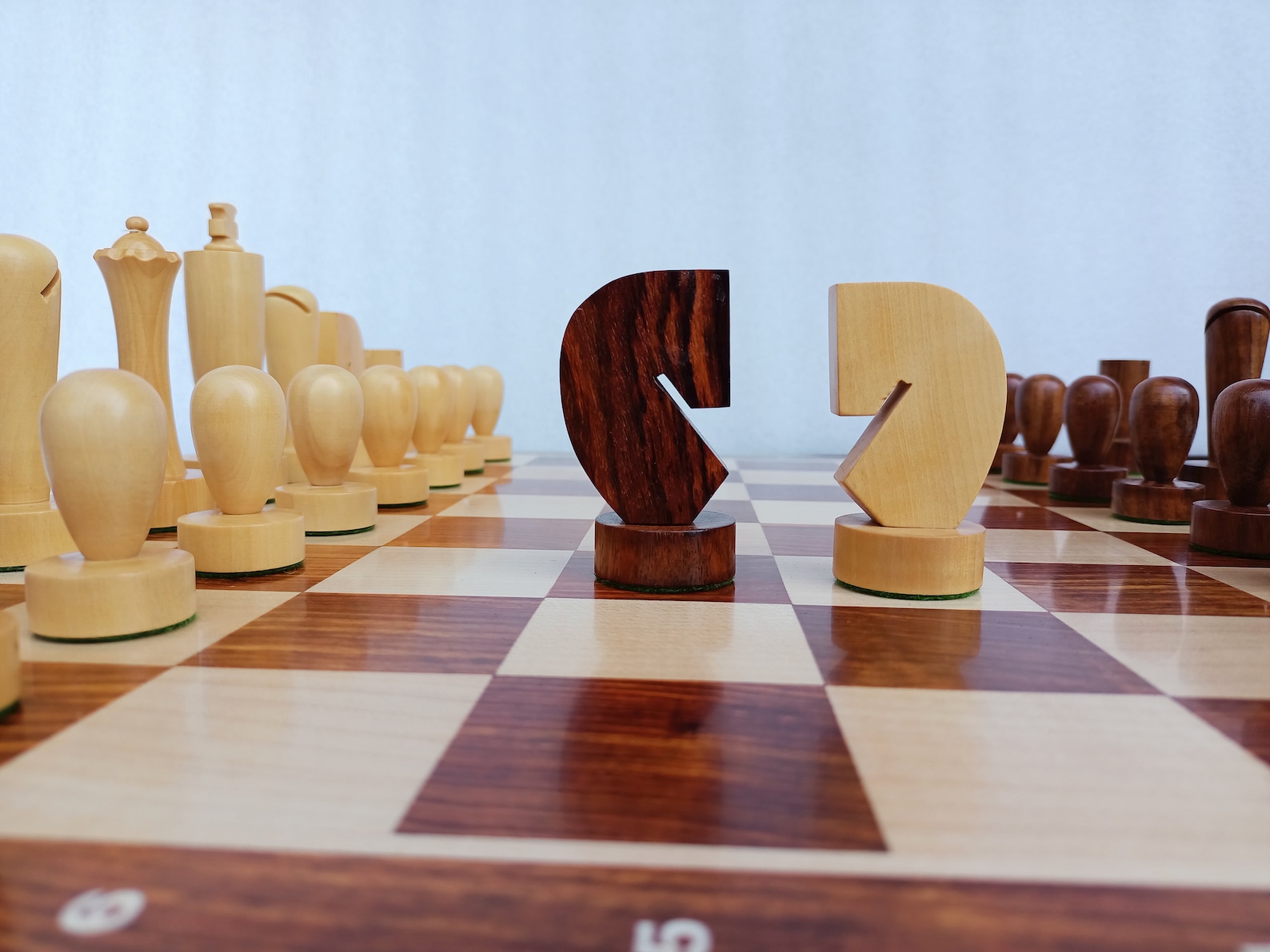 Wooden Chess Set Handcrafted chessmen and 19 board | Etsy