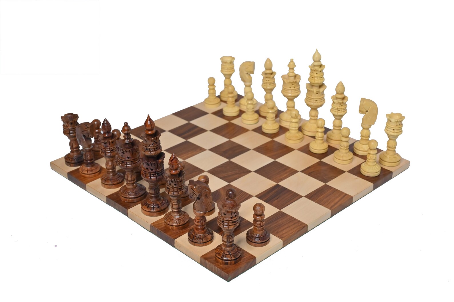 Lotus Series Chess Pieces - Unique Hand Carved Chessmen & Artistic Only ...