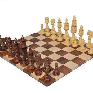 Lotus Series Chess Pieces - Unique Hand Carved Chessmen & Artistic Only ...