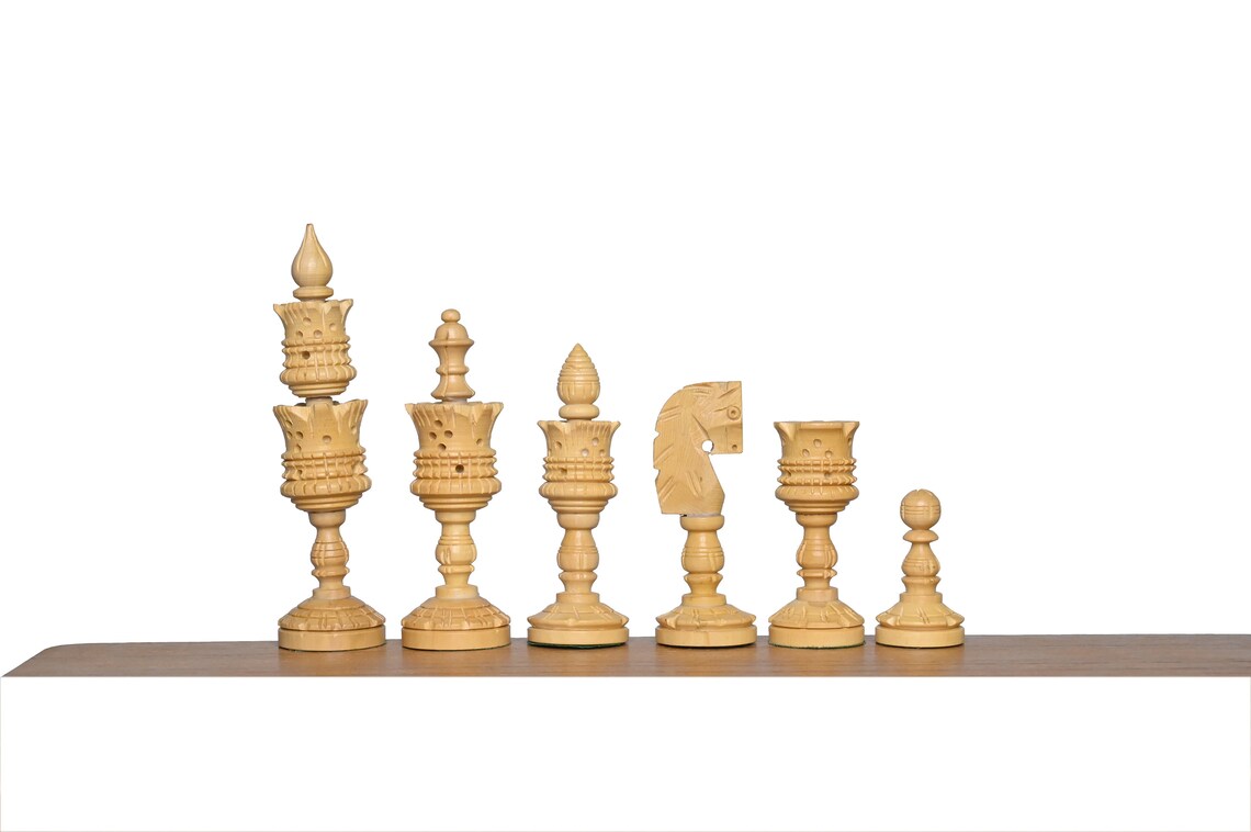 Lotus Series - Unique Hand Carved Chess Set & Artistic Chess Pieces ...