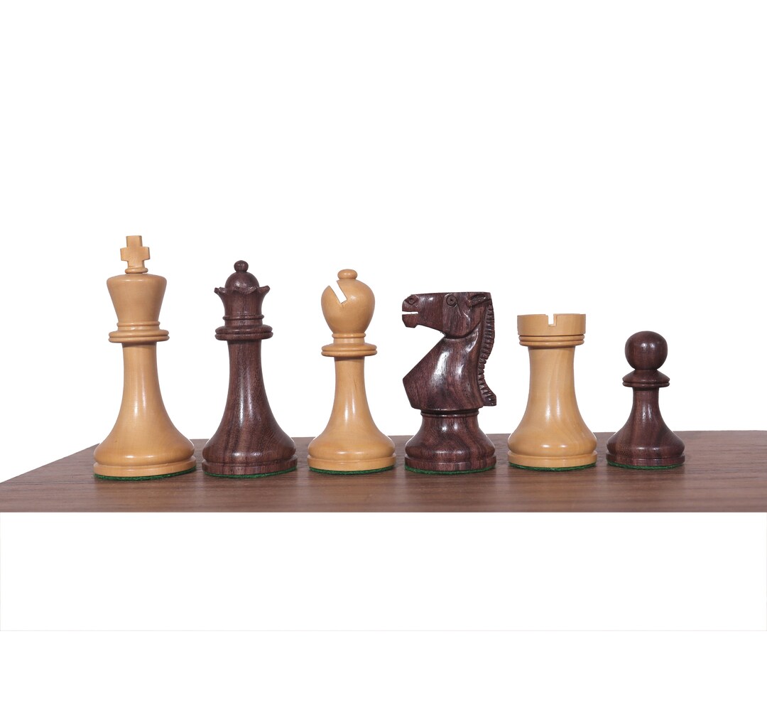 Mid Century Handcrafted Chess Pieces- Double Weighted Minimalist Design ...