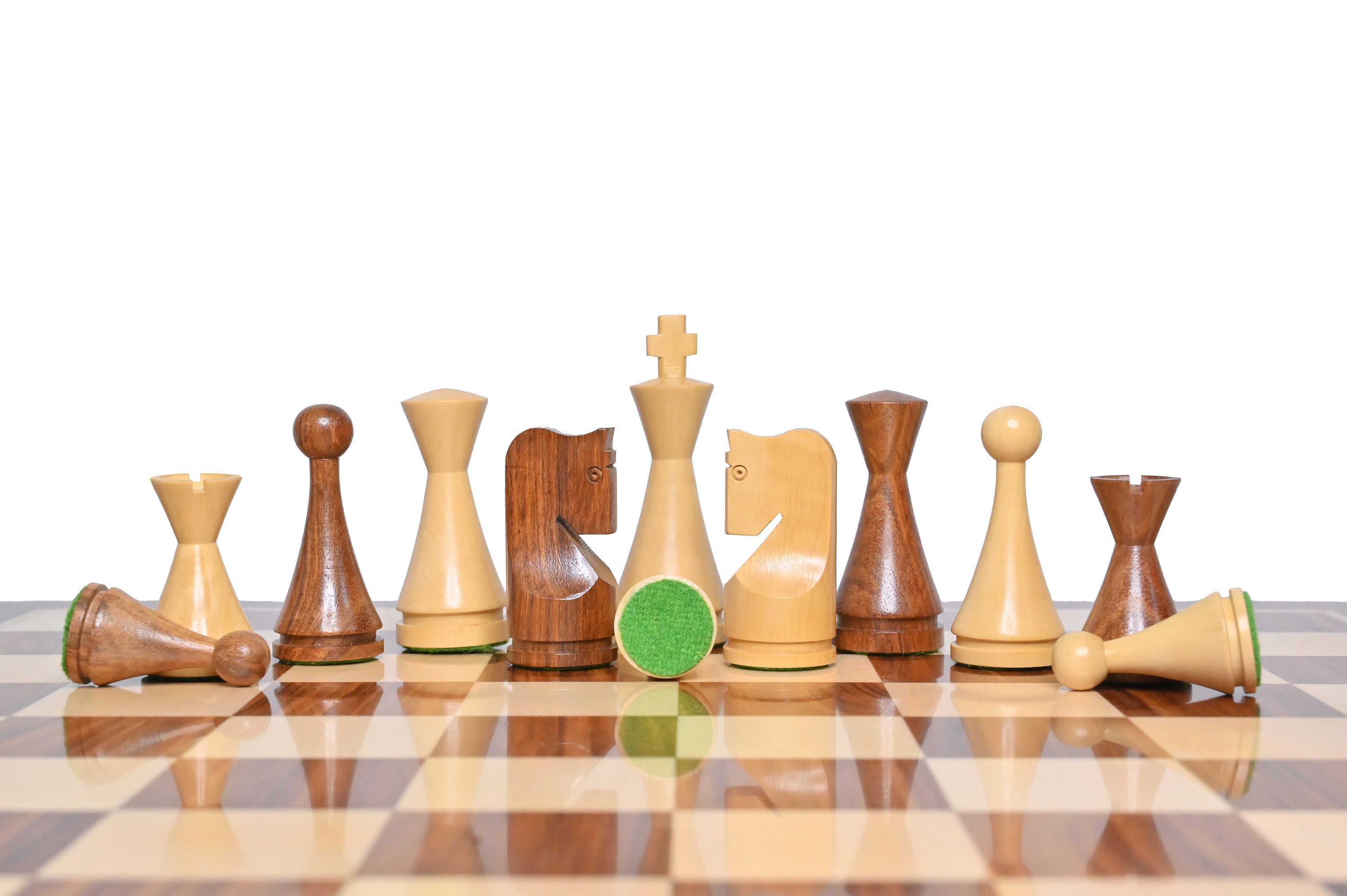 Weighted Russian Chess Pieces - Cone Minimalist Chessmen With 2 Extra ...