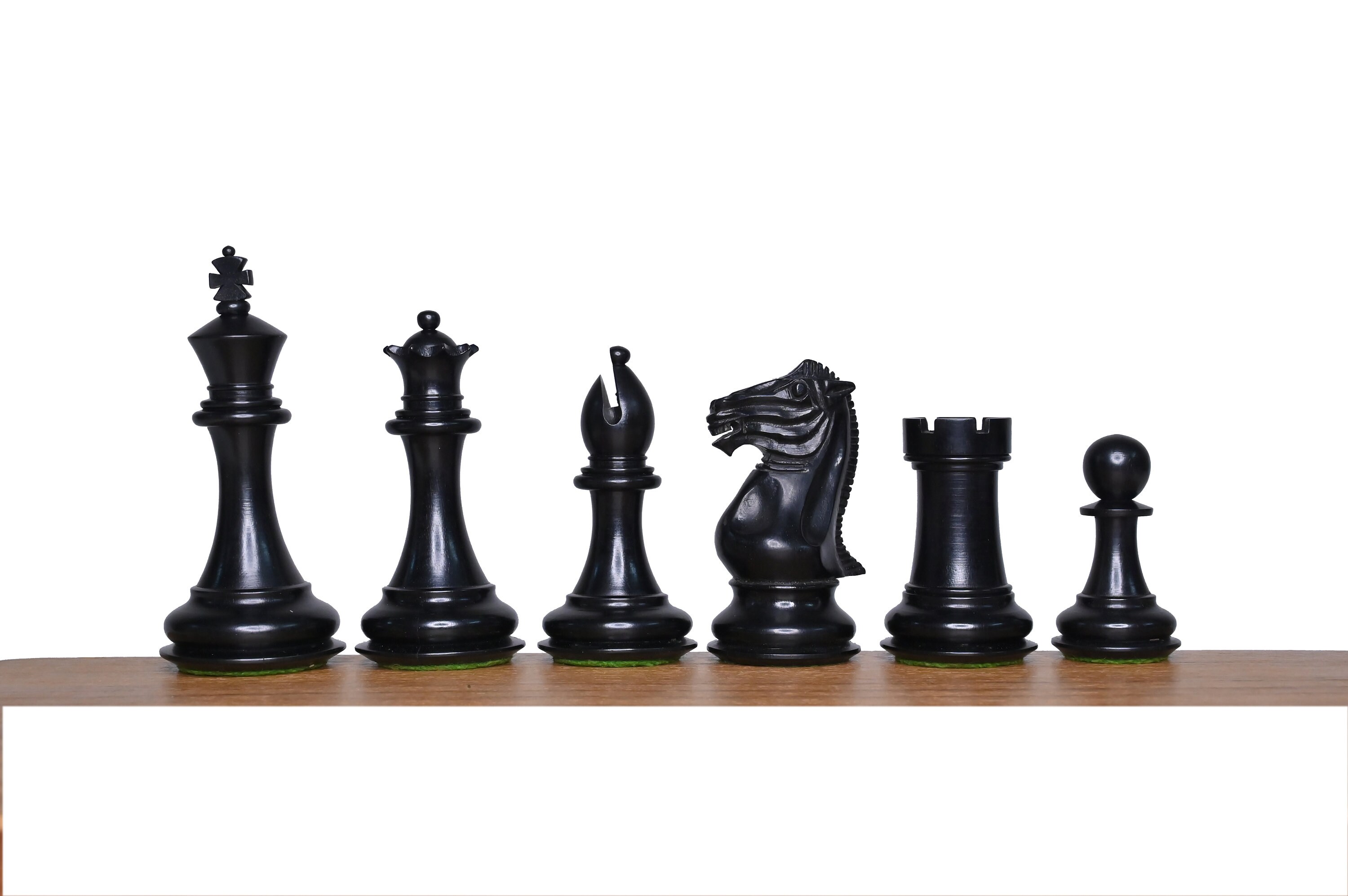 Marshall Series Staunton Chess Pieces Only in Ebony/ Natural Boxwood ...