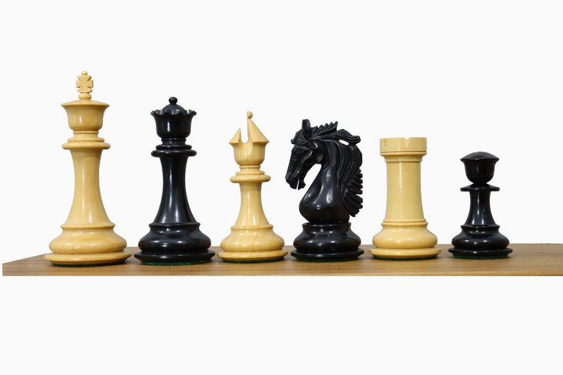 The Persian Knight Luxury Chess Pieces in Ebony Wood and - Etsy