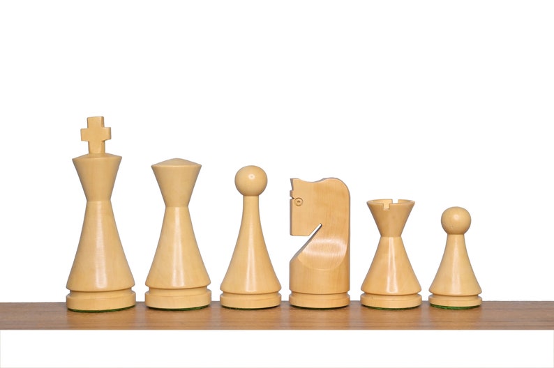 Weighted Russian Chess Pieces - Cone Minimalist Chessmen With 2 Extra ...