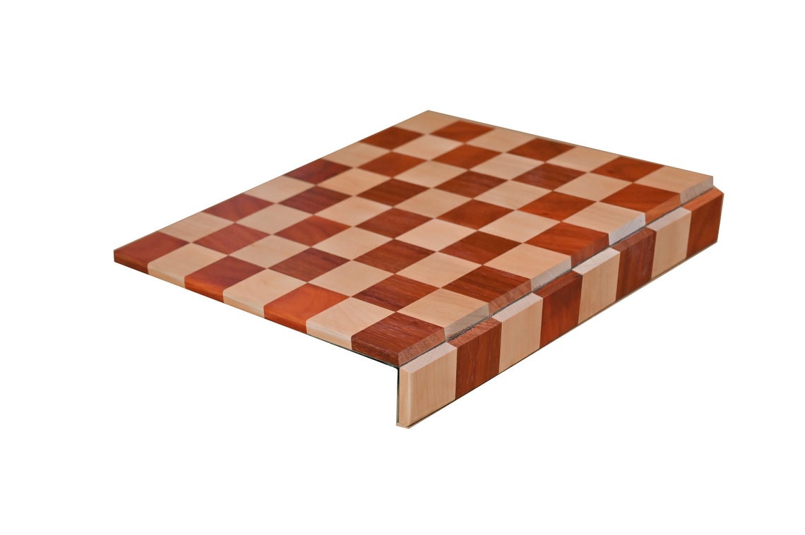 12" Solid Inlaid Wood Roll up Travel Chess Game Board in Bud Rosewood ...
