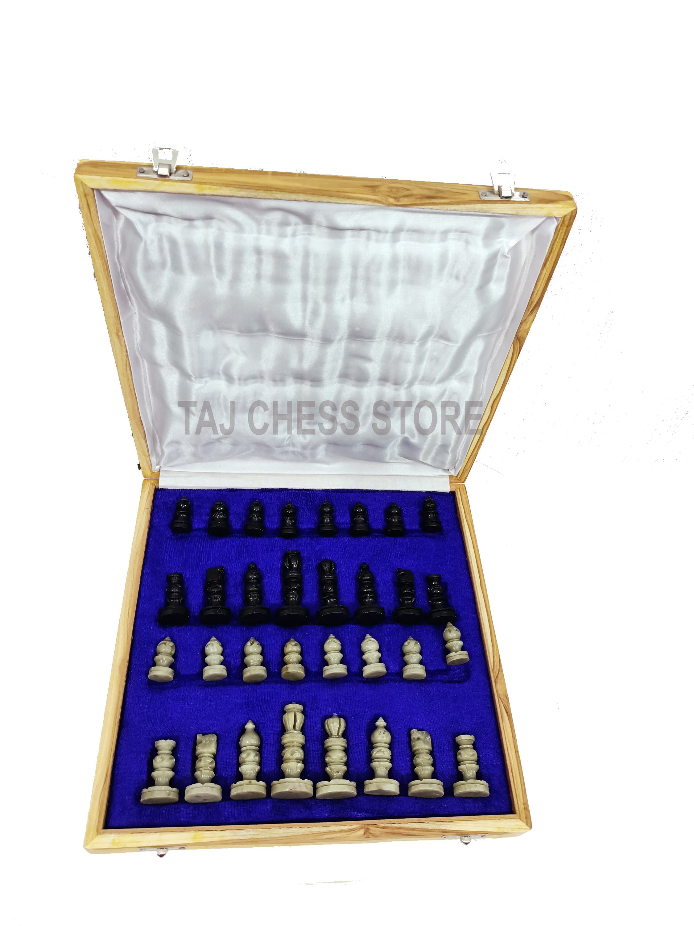12 Soap Stone Chess Set Pieces & Framed Wooden Board - Etsy