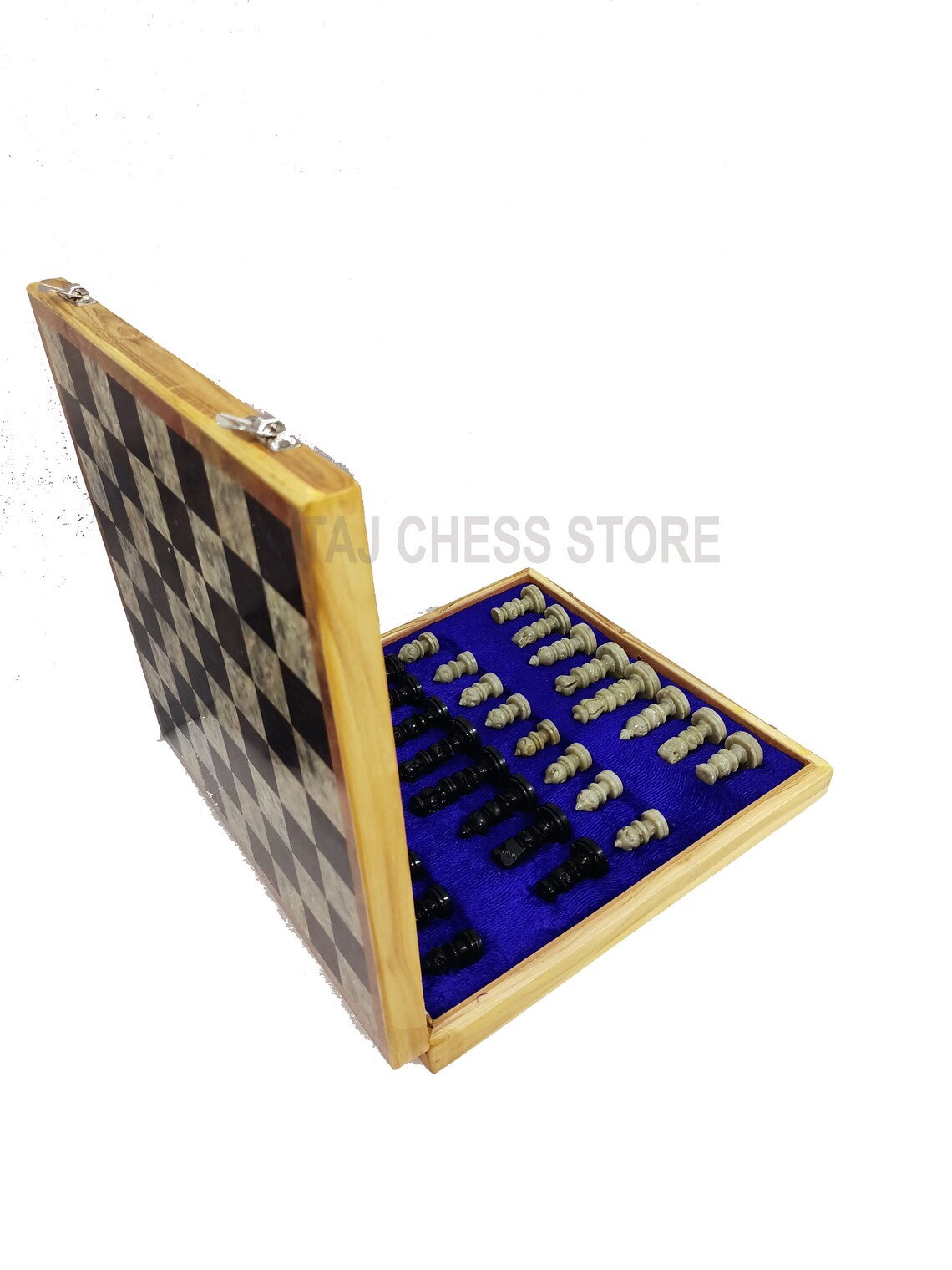 12 Soap Stone Chess Set Pieces & Framed Wooden Board - Etsy