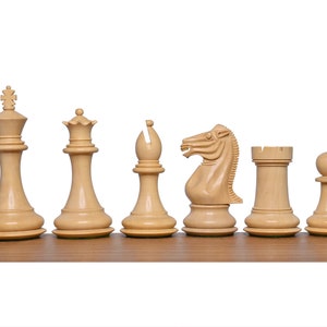 Marshall Series Staunton Chess Pieces Only in Ebony/ Natural Boxwood ...