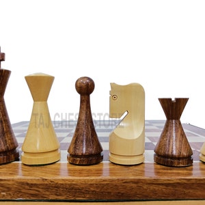 Weighted Russian Chess Pieces Cone Minimalist Chessmen With | Etsy