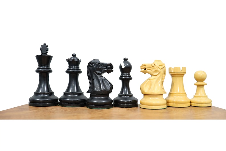 Wooden Chess Set 3 Stallion Knight Chessmen and - Etsy