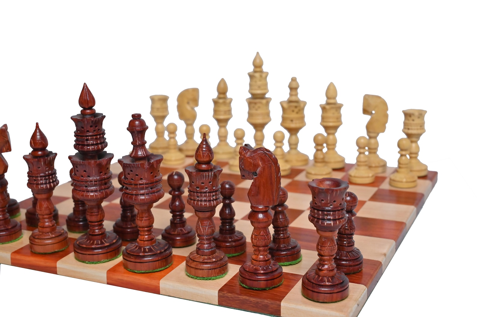 Lotus Series - Unique Hand Carved Chess Set & Artistic Chess Pieces ...