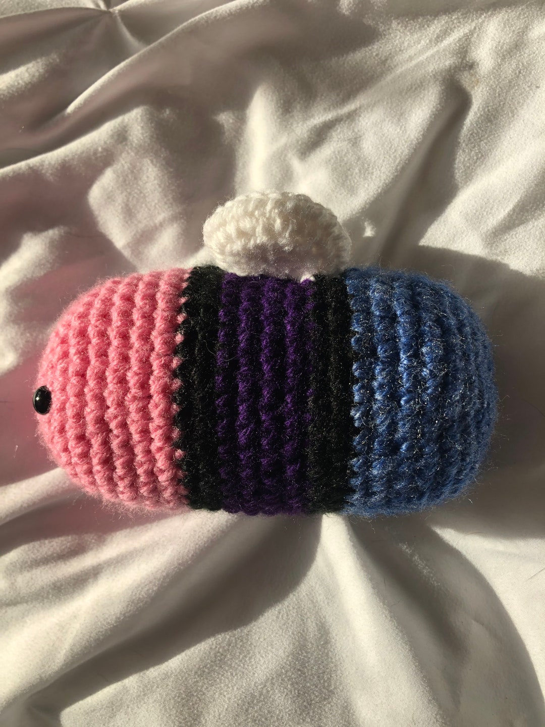 Bisexual Bee Crochet Plushie - Etsy