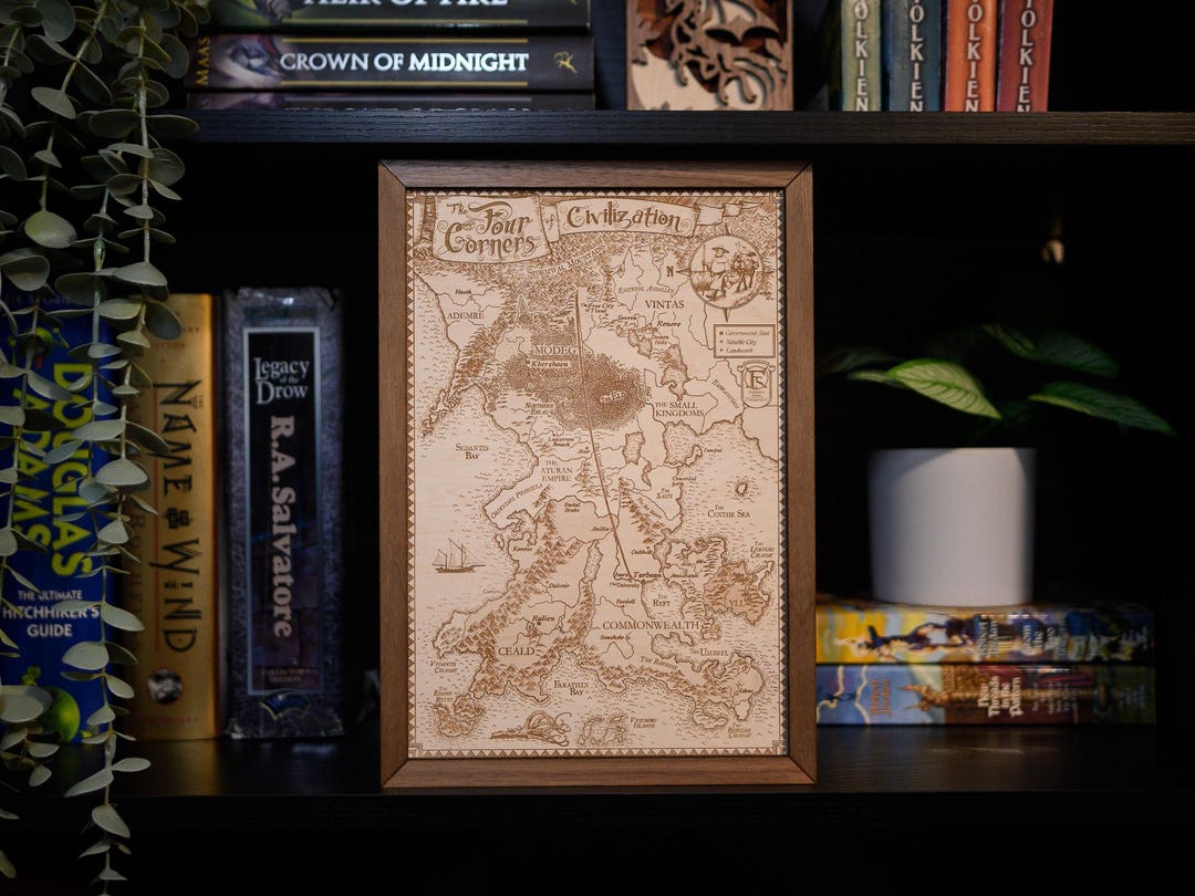Name of the Wind Map, Wood Engraved Kingkiller Chronicle Map - Etsy