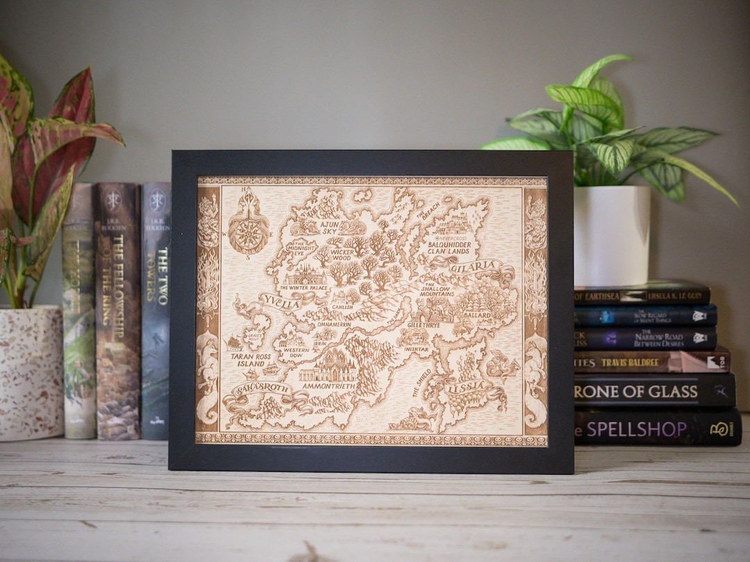 Quicksilver Map, Wood Engraved Map From Book 1 of Fae & Alchemy - Etsy